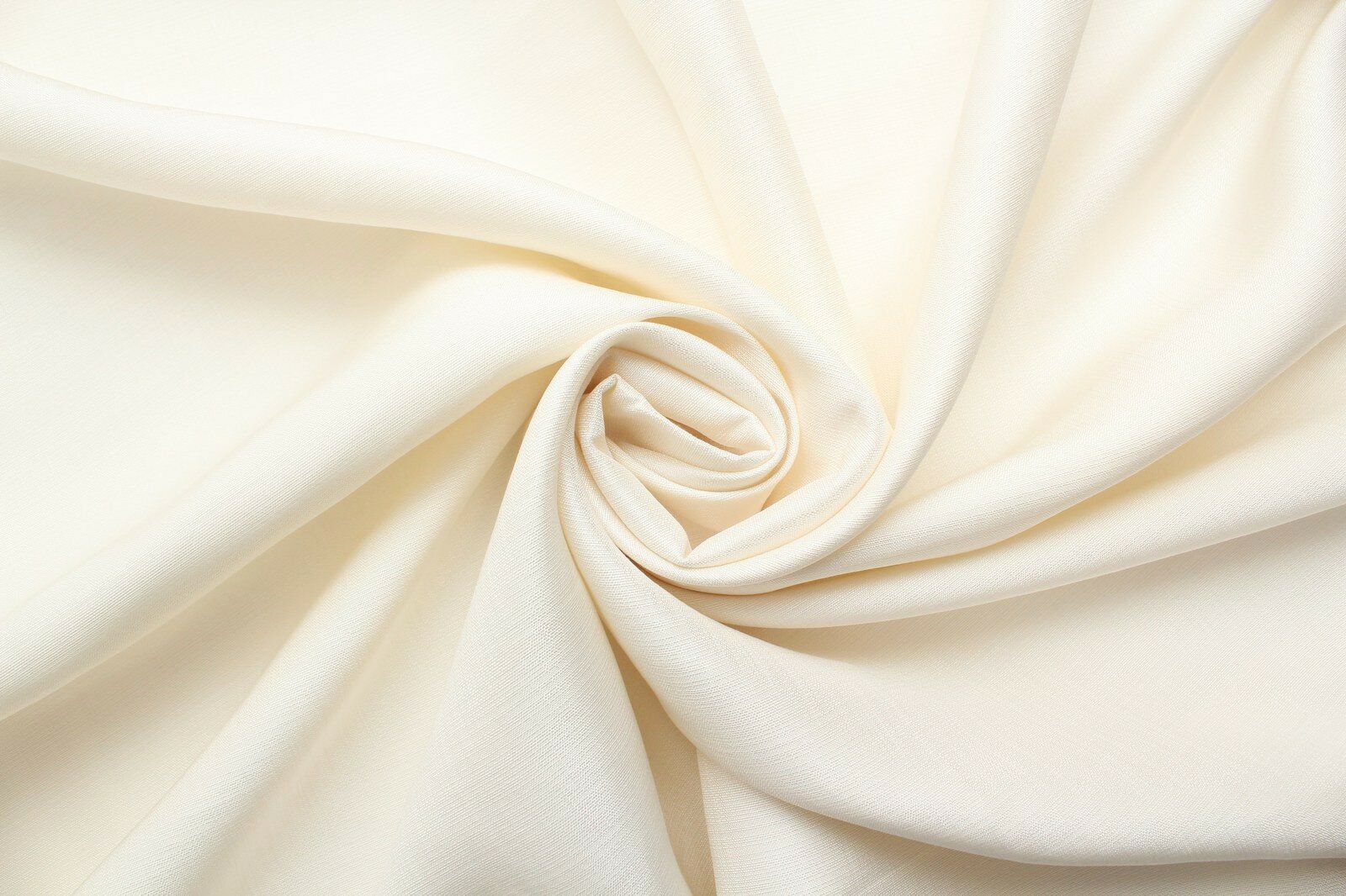 Ткань Шёлк костюмный светло- кремовый с утолщением нитей , ш144см, 0,5 м