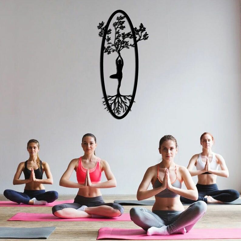 Декоративное металлическое панно, Дерево жизни (черный цвет)