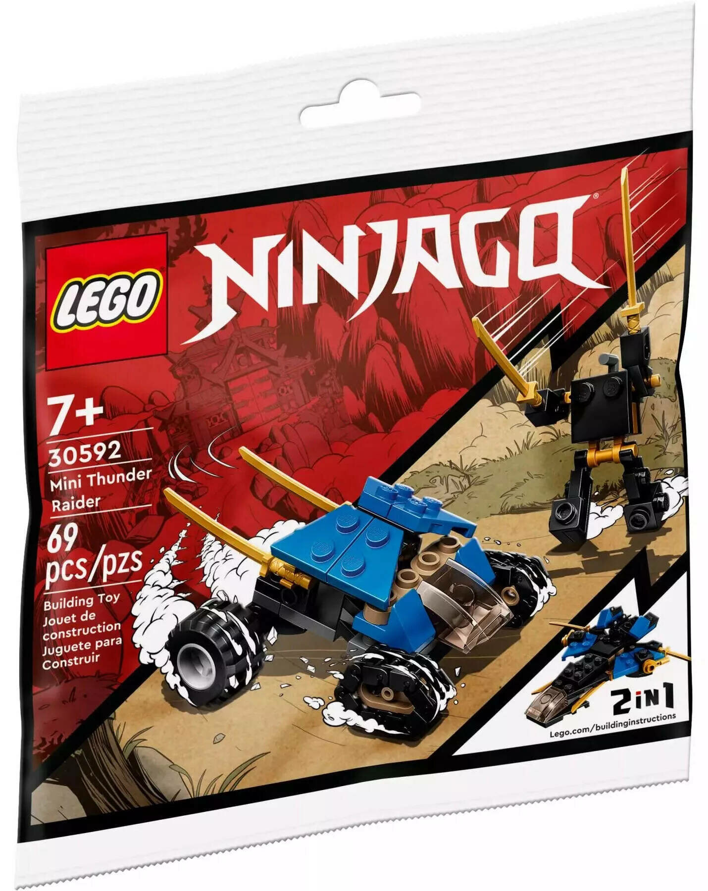 LEGO NINJAGO 30592 Мини-внедорожник «Молния»
