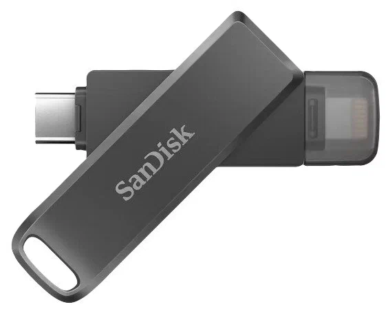 Флешка SanDisk iXpand Flash Drive Luxe 256 ГБ, 1 шт, черный