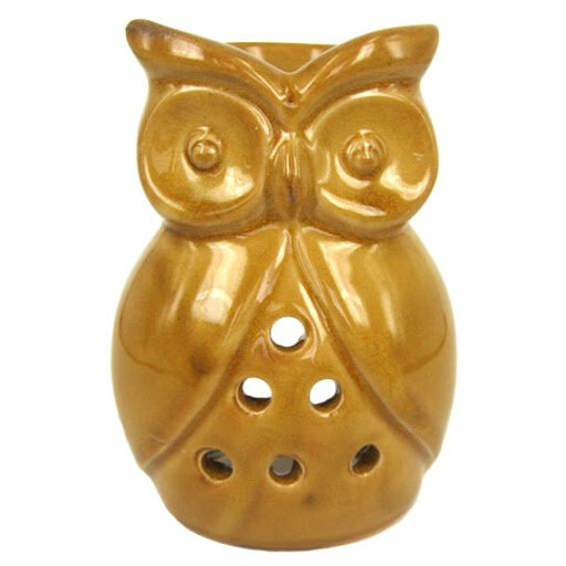 Аромалампа сова большая светло-коричневая (керамика, 13 см.)