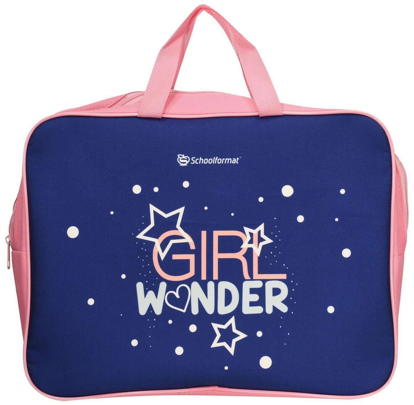 Папка Школаформат "GIRL WONDER", с застежкой-молнией, 35 см x 26 см x 6 см