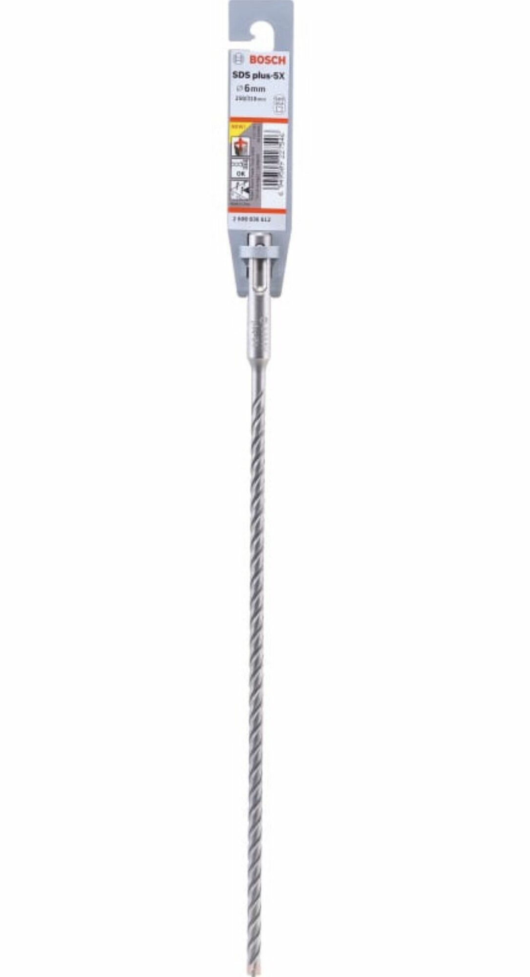 Бур по бетону SDS Plus-5X 6x250x310 мм