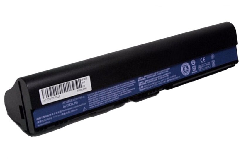 Аккумулятор для Acer (AL12B32) Aspire One 725, 756, V5-171, TravelMate B113, 58Wh, 5200mAh, 11.1V, черный , OEM