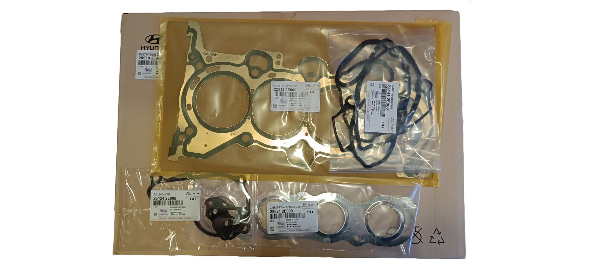 Прокладки двигателя (Комплект/Рем. Комплект) HYUNDAI/KIA G4NA 2.0 20910-2EA00