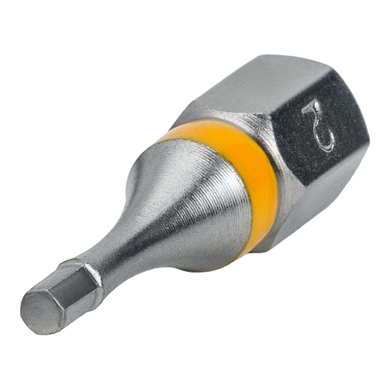 Бита шестигранная HEX 2 мм 25 мм хвостовик С6,3 мм торсионная mte (3 шт)