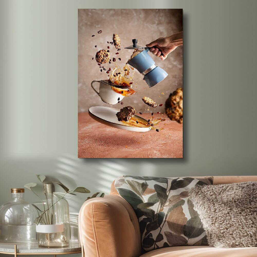 Картина на стену, интерьерная karTTina "Аромат кофе", 50х70см 1шт.