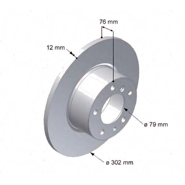 ZIMMERMANN 150.1266.20 диск торм BMW (БМВ) e34 88-97 пер не вент 302x12