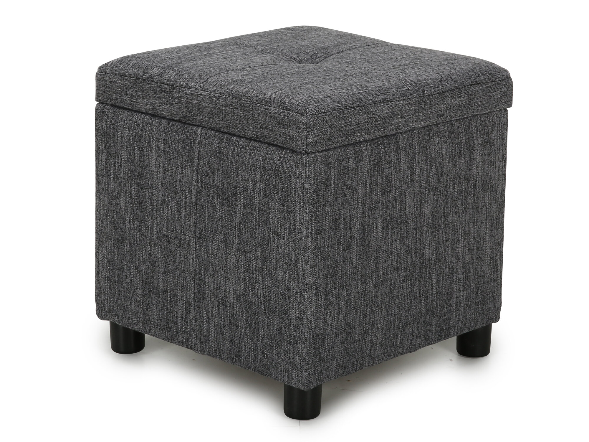 Пуф MebelVia Квин, квадратный, серый, наполнитель ППУ, синтепон