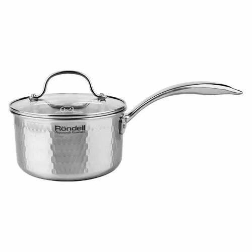 Ковш Rondell RainDrops RDS-1292, 1.7л, с крышкой, стальной