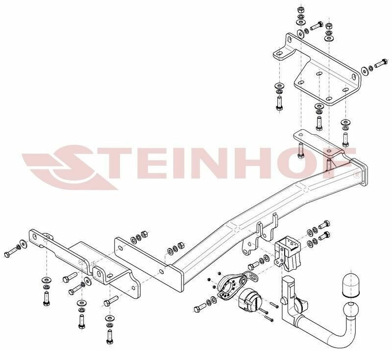 Фаркоп на Nissan Murano III Z52 2014- (паспорт и сертификат в комплекте)(без электрики) Steinhof. N-110