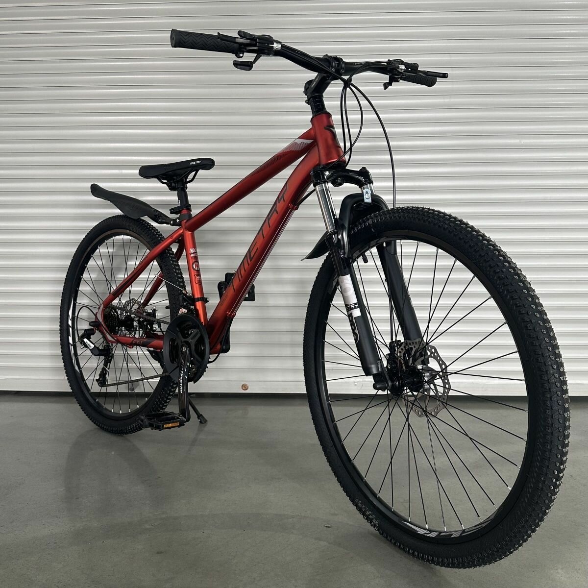 Велосипед горный TIMETRY TT095/ 24s27.5in, передний и задний механический дисковый тормоз, красный