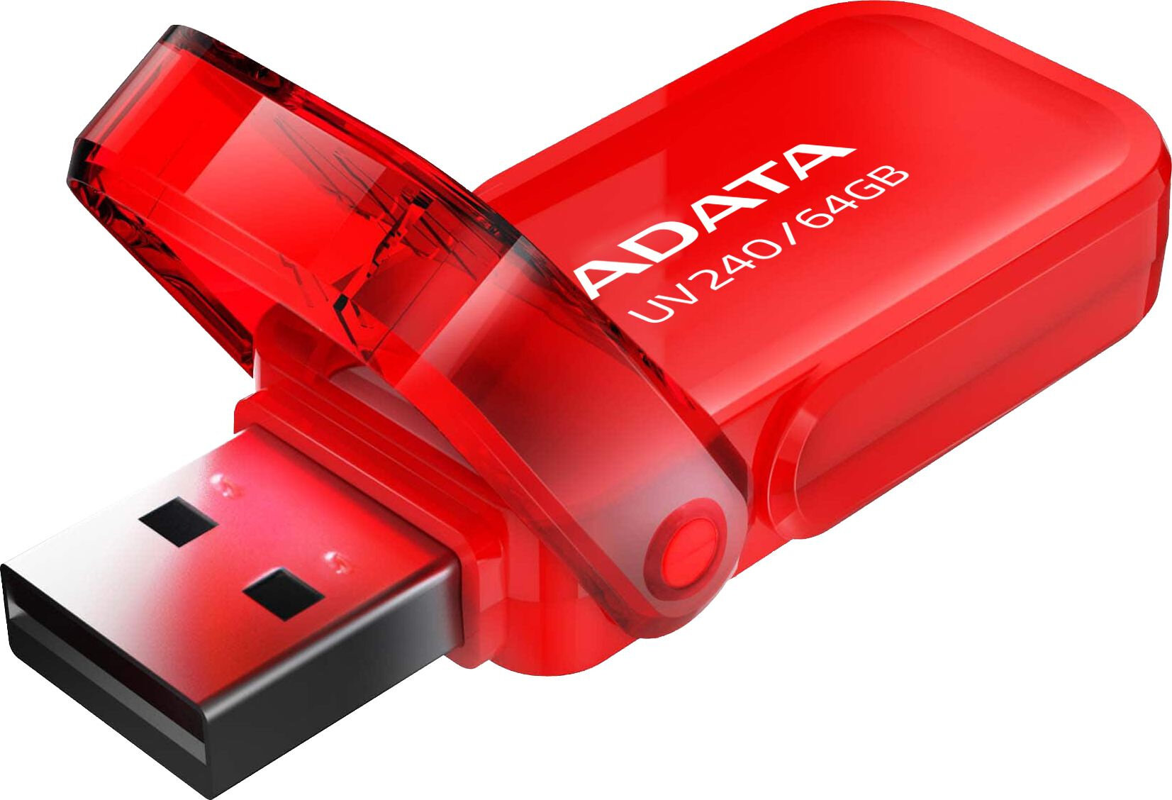 Флеш-накопитель ADATA AUV240-64G-RRD, 64 Гб, USB 2.0, красный