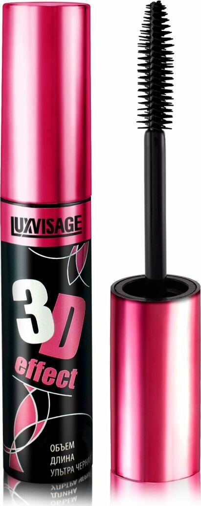 Luxvisage Тушь для ресниц 3D-Effect объем, длина, ультра-черный, 10 мл объемная удлиняющая ультрачерная
