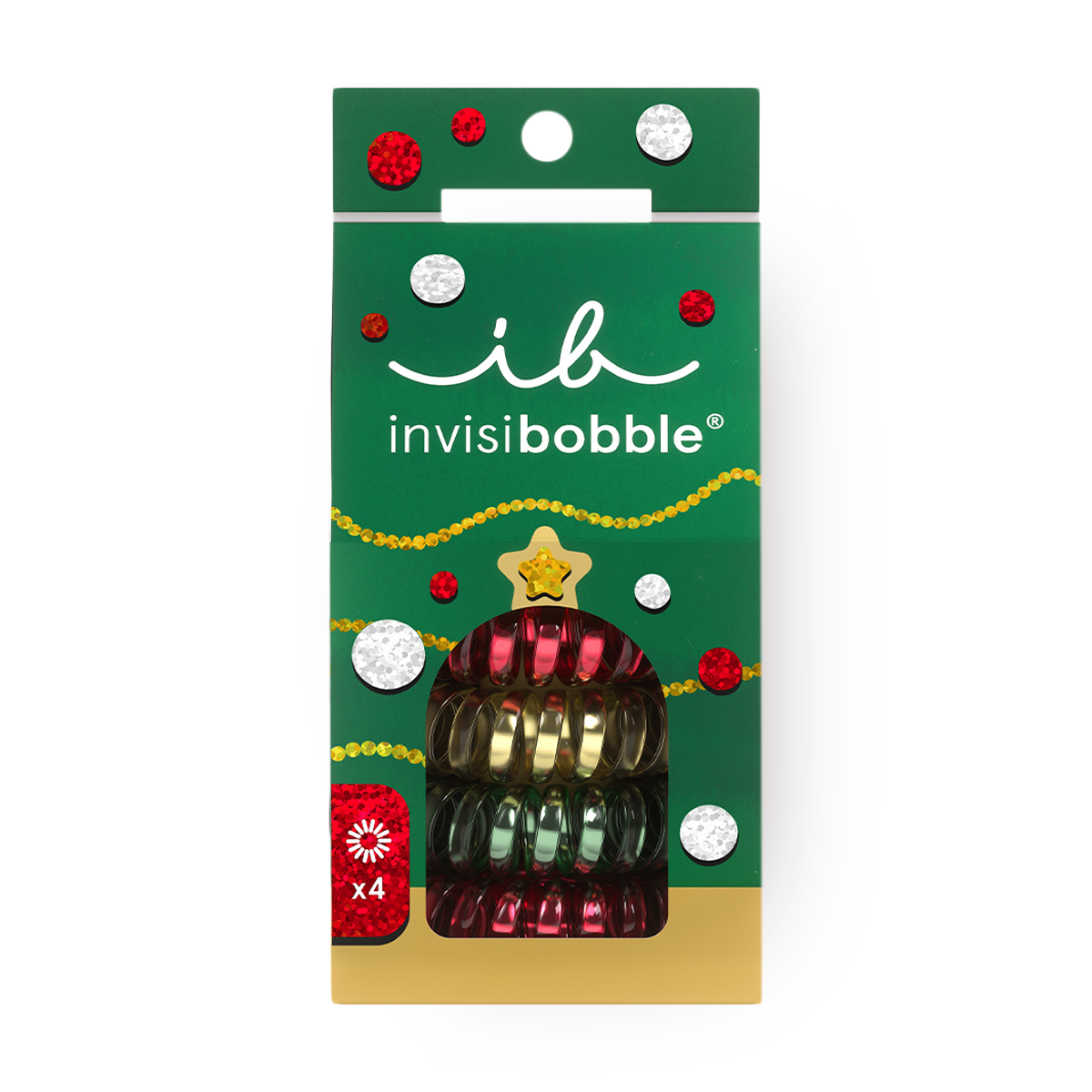 Подарочный набор Invisibobble "Jingle Spiral", для девочек, пружинка, 4 шт