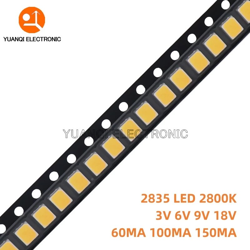 DSSRQI 2835 SMD светодиоды теплый белый 100 шт 6V 150MA 1W