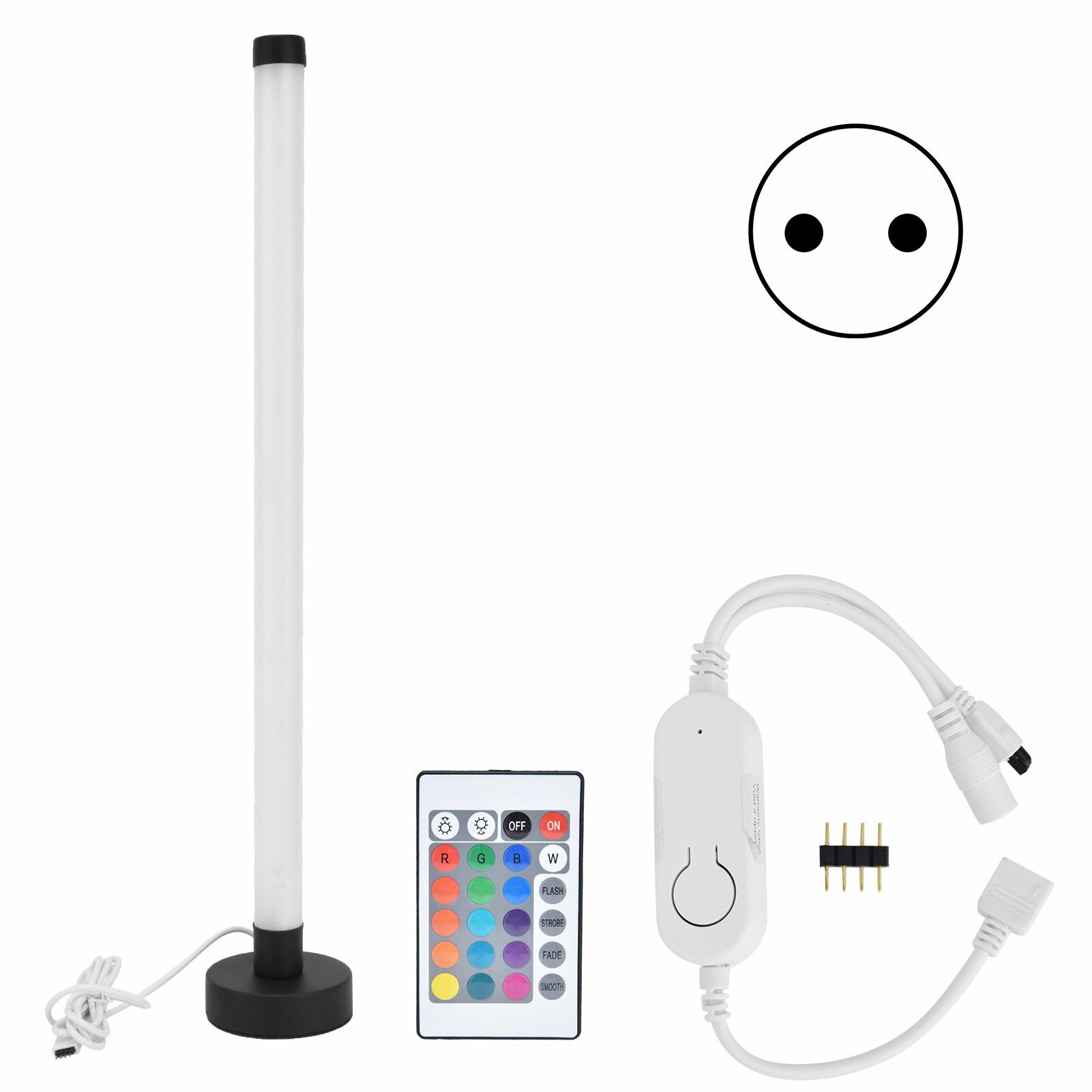 Умный торшер RGB с Wi-Fi, 16 млн цветов, пульт ДУ, 52 см, 100-240 В