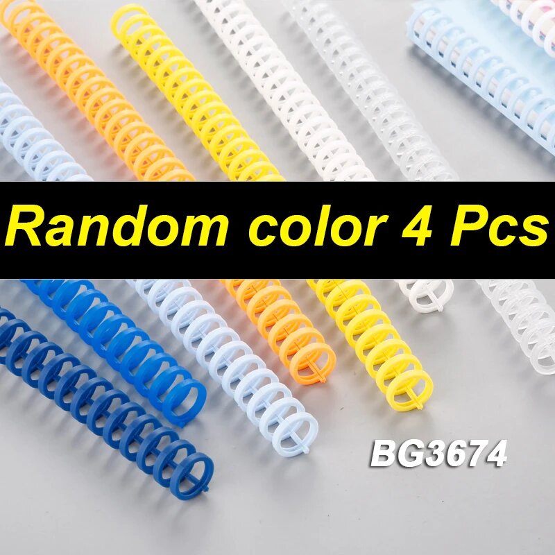 4 шт, пластиковые кольца с пружиной, 10 мм, 30 отверстий