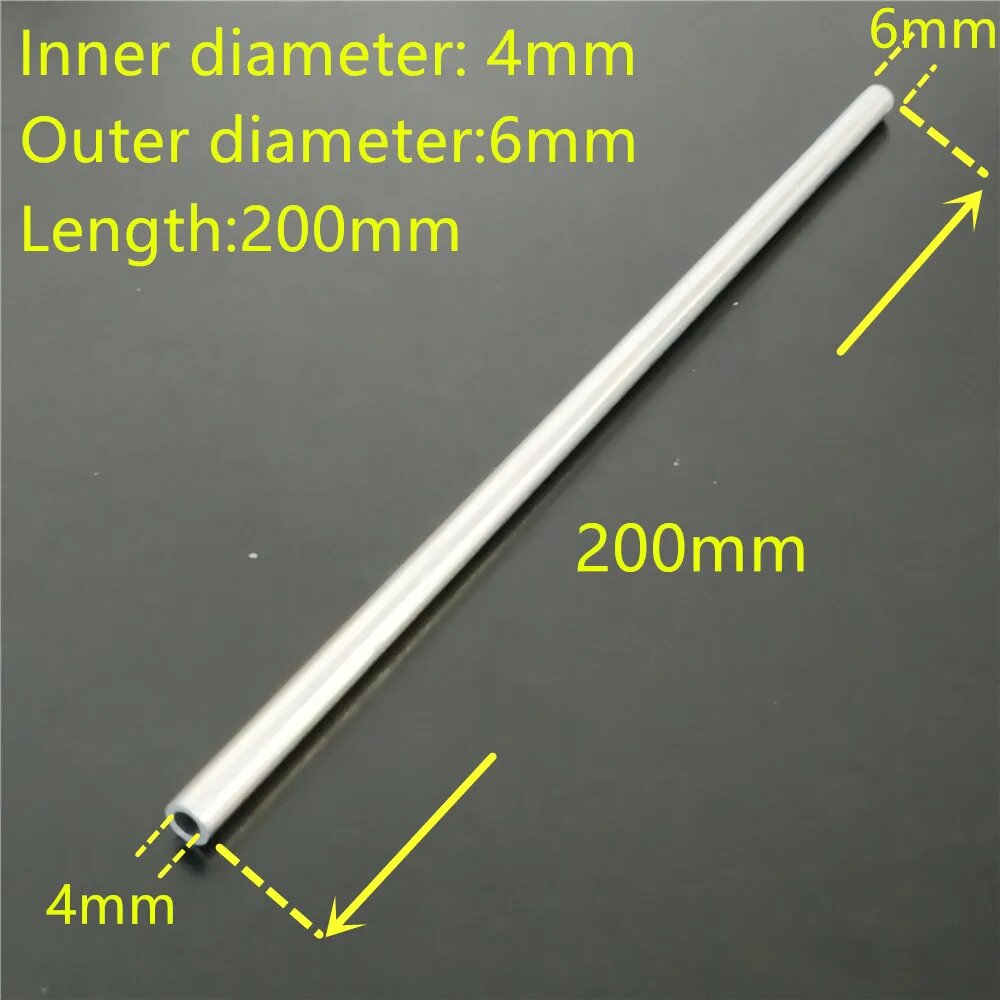 Алюминиевая труба 100/200 мм 4x6mm Length 200mm