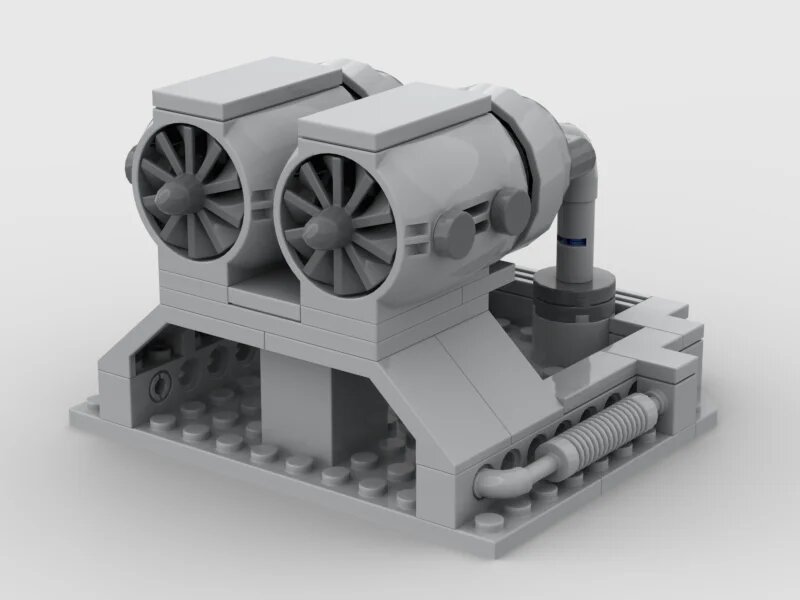 Блочные кирпичи для сборки оружия You Shine Серый, Cooling System