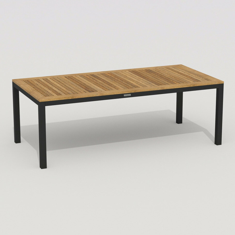 Стол обеденный IDEAL PATIO TELLA, тиковый массив, алюминиевый каркас, 220х100х75 см