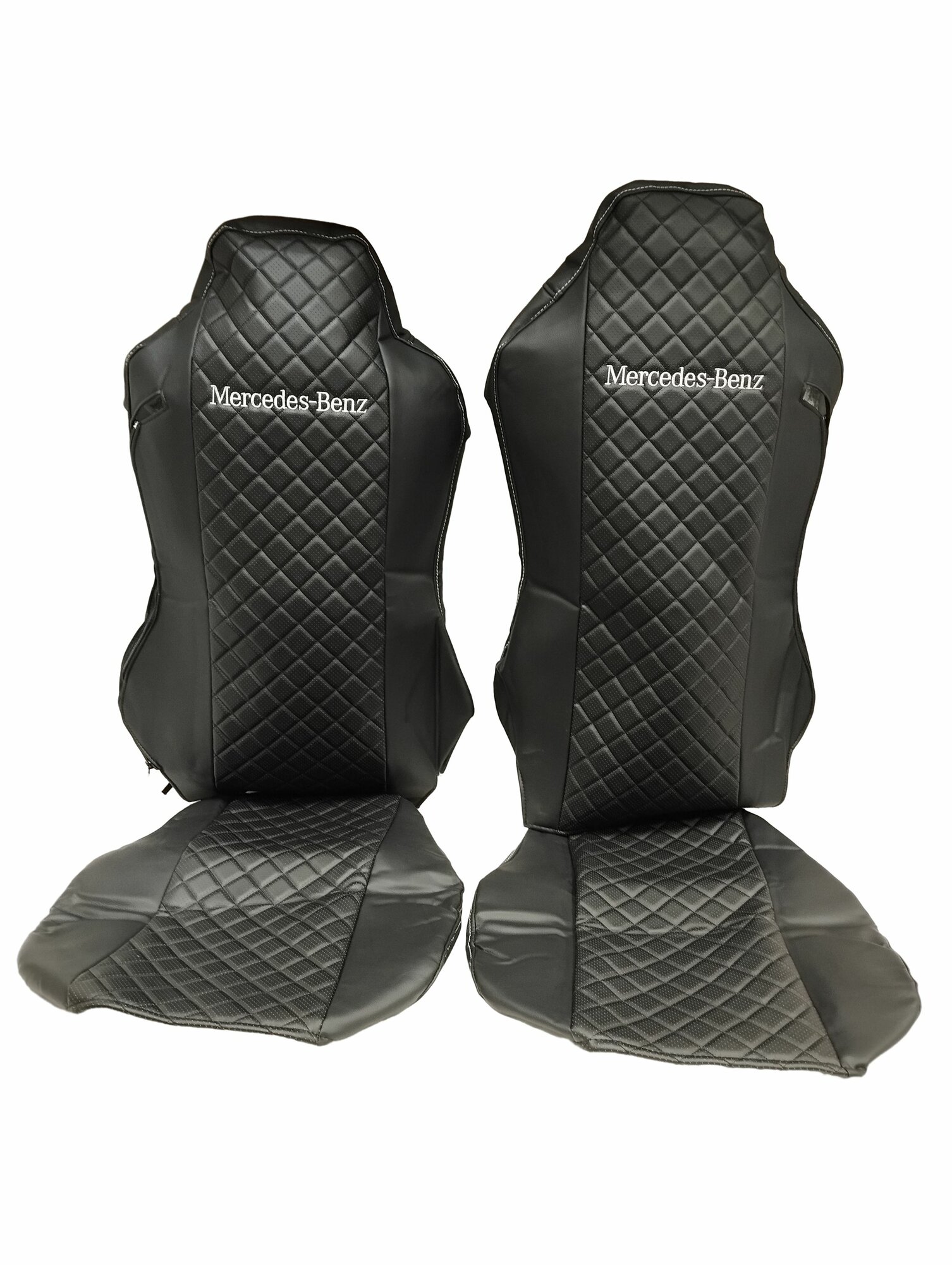 Автомобильные чехлы (Ромб) из экокожи для Mercedes-Benz MP2/MP3 (2004-2013)