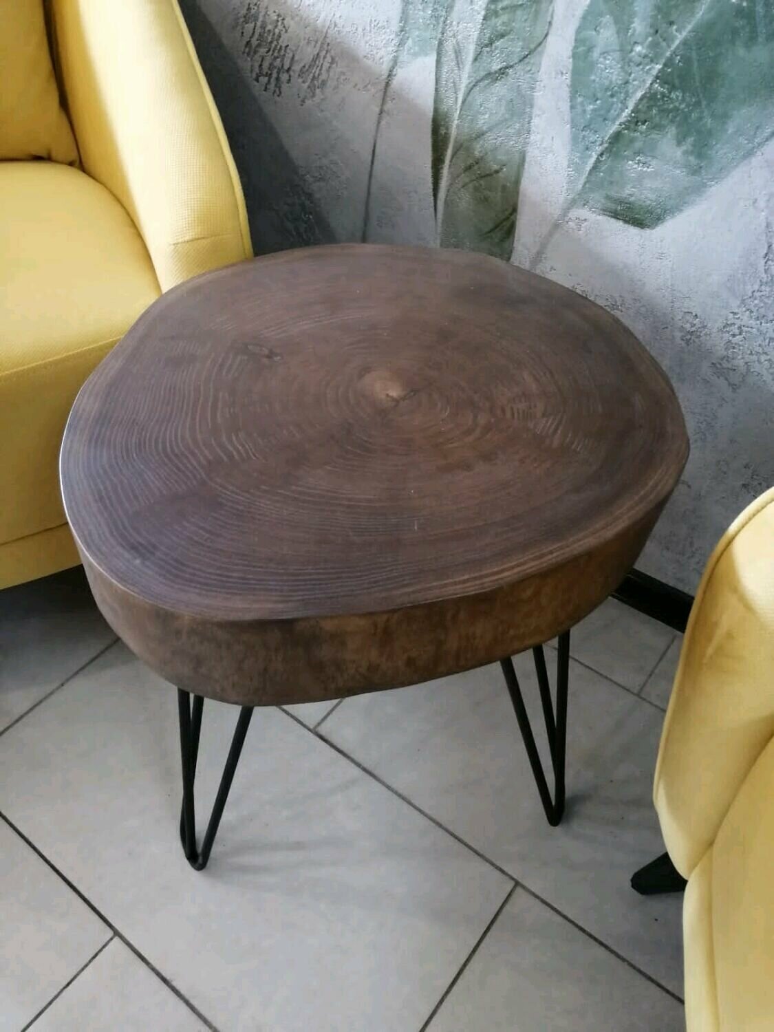 Журнальный стол "EasyLOFT" в стиле лофт, для гостиной, карагач, 50х50х50 см.