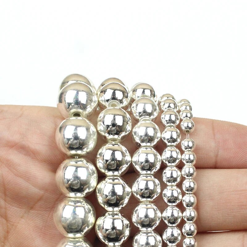 Серебряные бусины из гематита Youth Cadence 2-12 мм 4mm approx 90beads