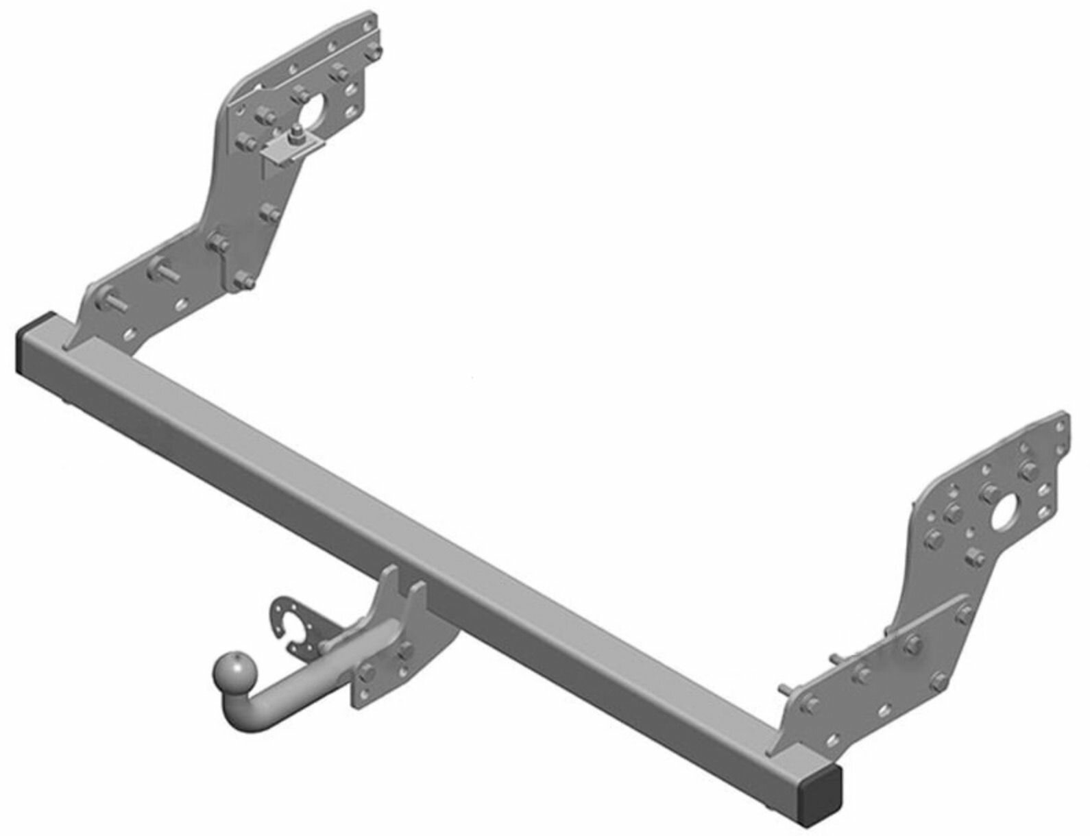 Фаркоп на MITSUBISHI L-200 (в т. ч. удлин. кузов) (2006-2014, 2015-) (без электрики, паспорт/сертификат в комплекте) Автос. MI 28