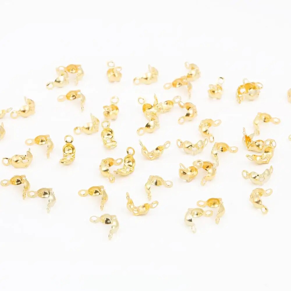 Заключения для бижутерии, gold, 4х7 мм, 100 шт.