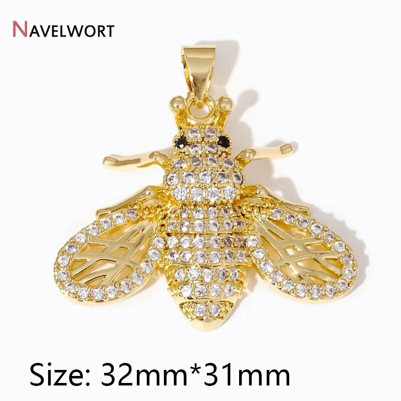 Золотые подвески пчела NAVELWORT 1/2/3 шт 1 piece