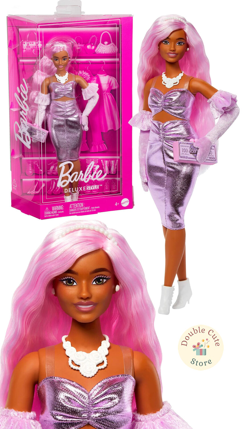 Кукла Барби Делюкс Barbie Deluxe Style 1 розовые волосы Barbiecore Outfit новинка 2024 HYV27