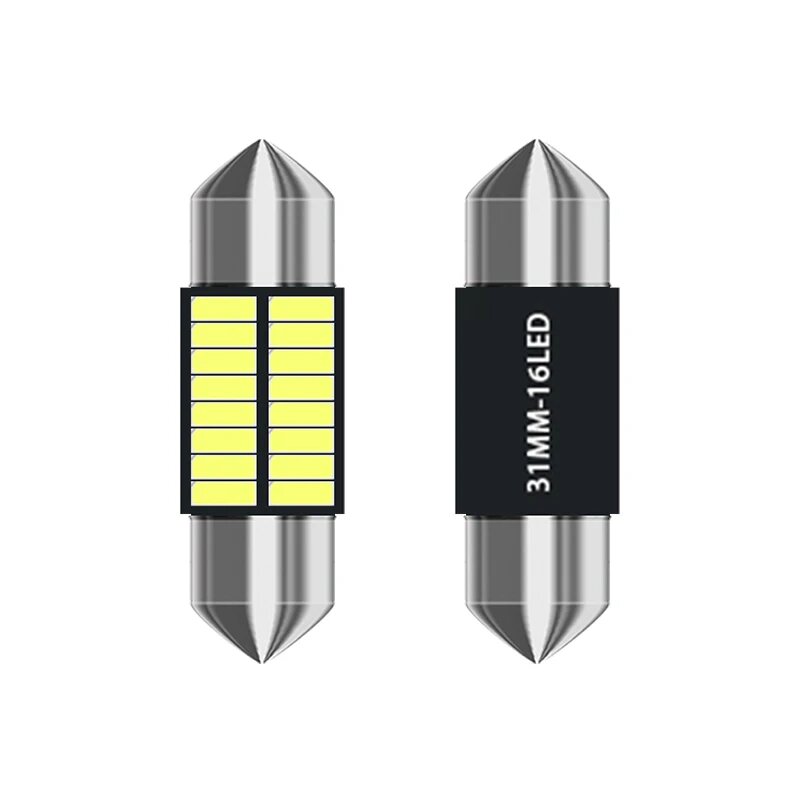 Светодиодная лампа 31mm 16LED для авто интерьера 12V