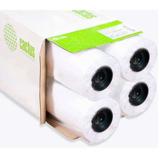 Бумага Cactus Eco CS-LFP80-1067457E-4 42"(A0+) 1067мм-45.7м/80г/м2/белый CIE155% втулка:50.8мм (2")