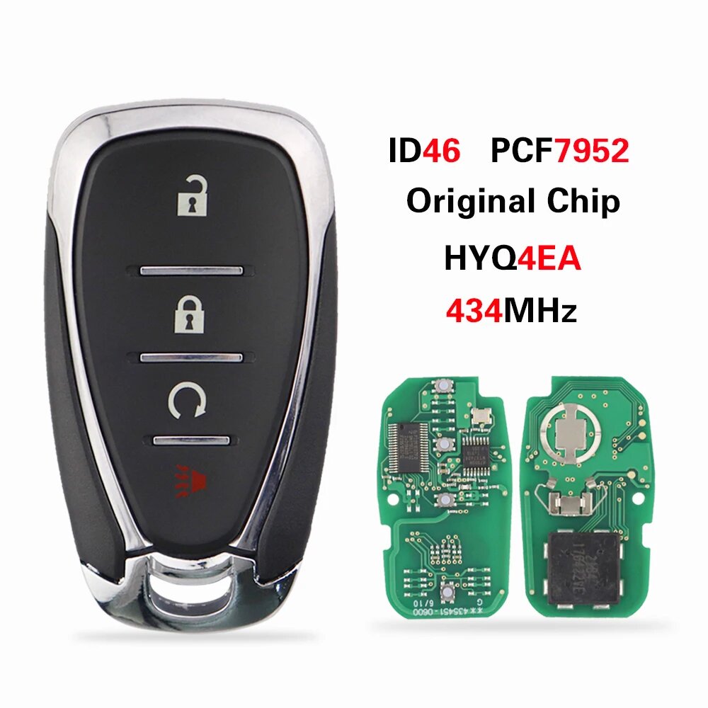 YIQIXIN 4-кнопочный смарт-автомобильный ключ для Chevrolet Cruze Camaro Malibu Traverse Volt Type 3