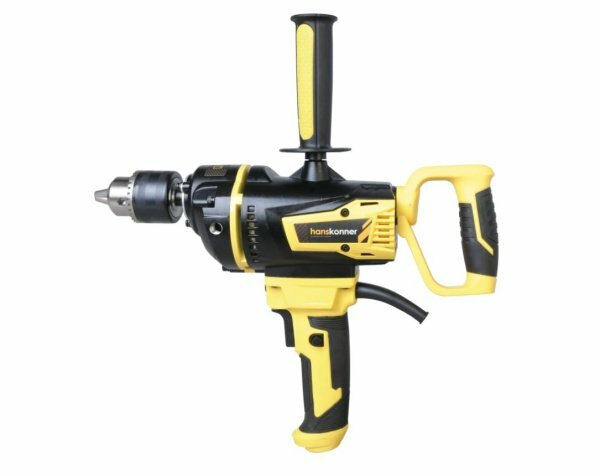 HDM2014E Дрель-миксер Hanskonner 1400 Вт, 0-800 об/мин, патрон 16x4м кабель. метал. редуктор