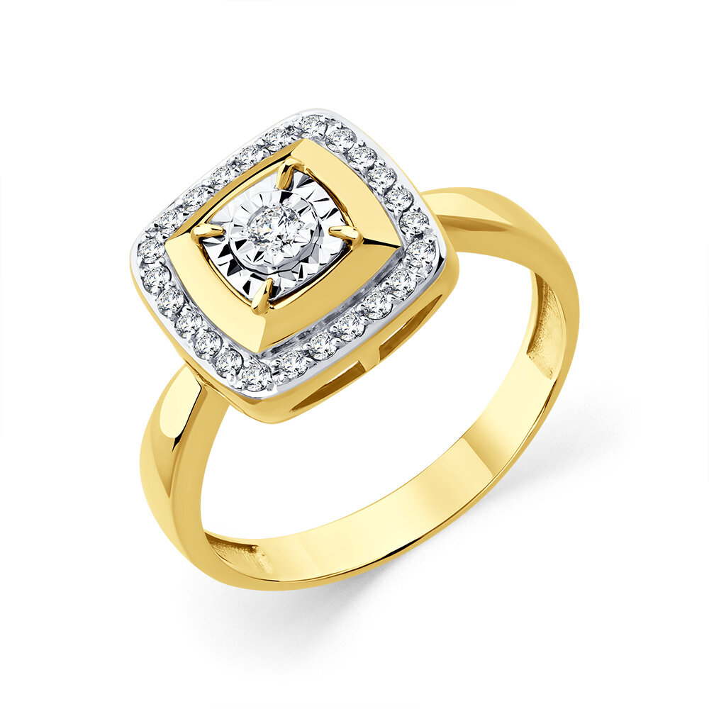 Кольцо, золото, 585 проба, бриллиант