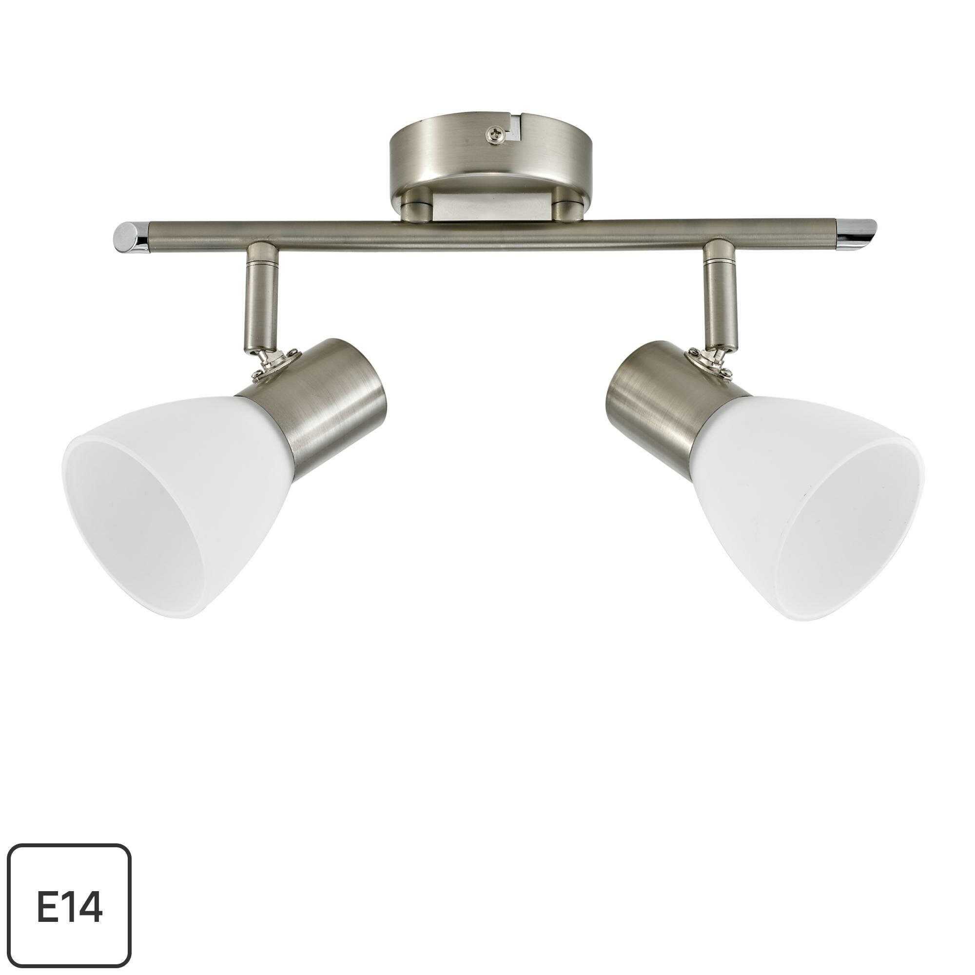 Спот поворотный Inspire City 2 лампы E14 12 м² цвет никель