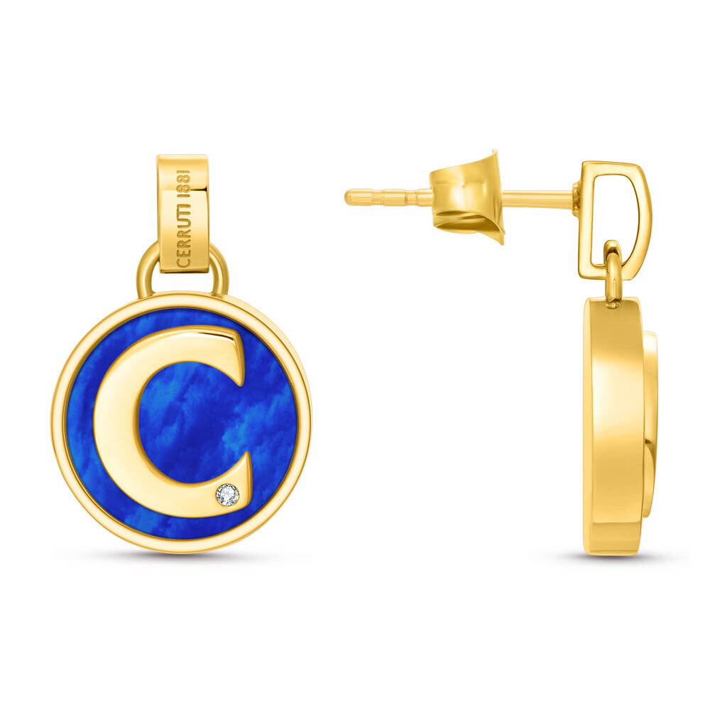 Серьги Cerruti 1881, лазурит синтетический