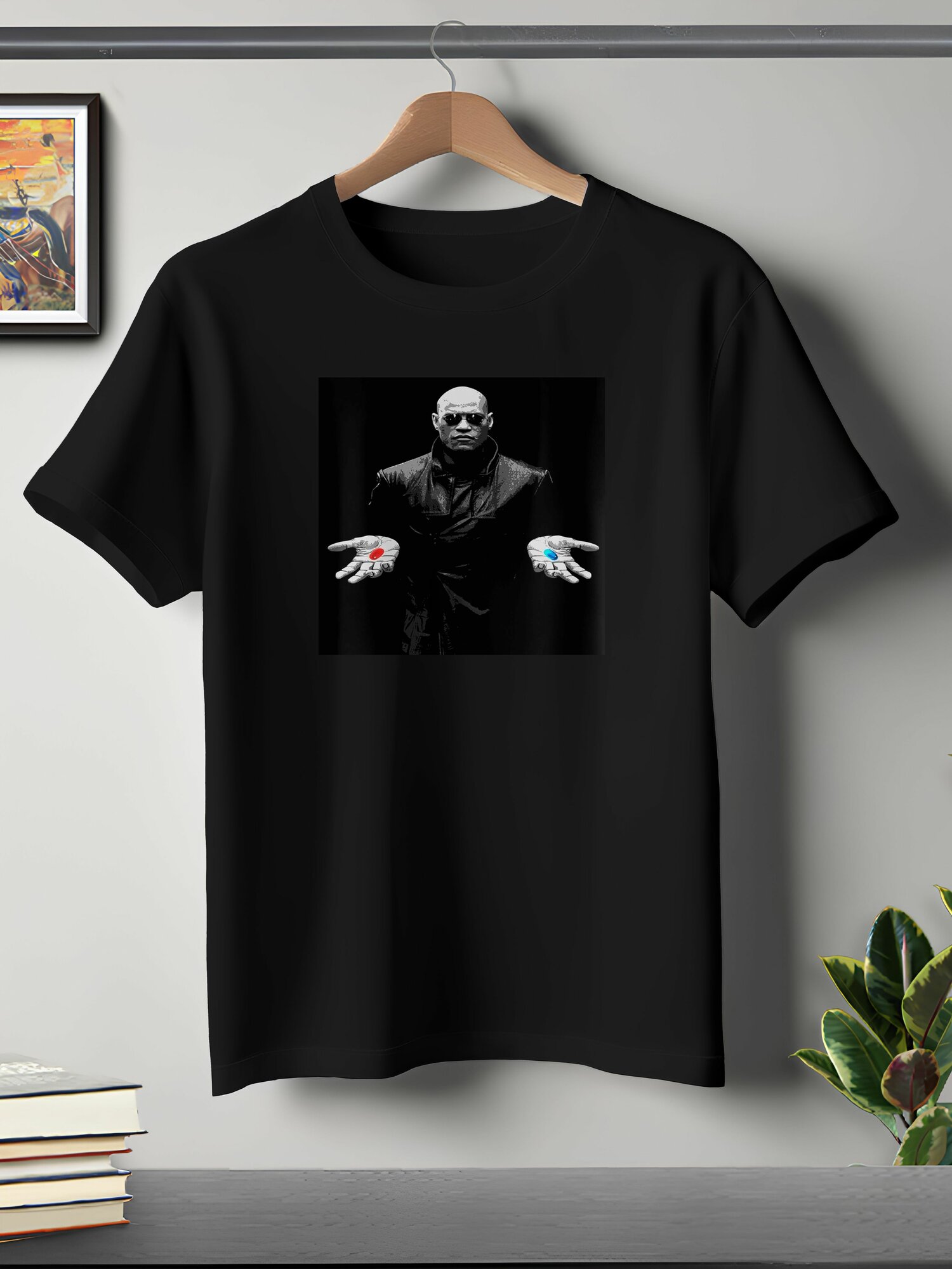 Футболка  Детская ONEQ 110 (5-6) размер с принтом Матрица, черная