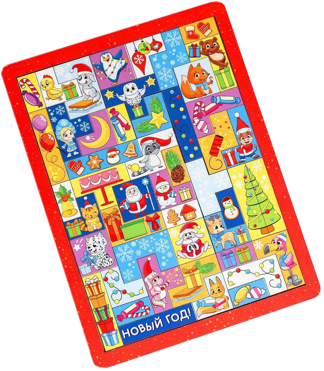 Развивающая логическая игра-головоломка тетрис "Любимый праздник", деревянная рамка-вкладыш, развитие логики и мелкой моторики, 48 деталей