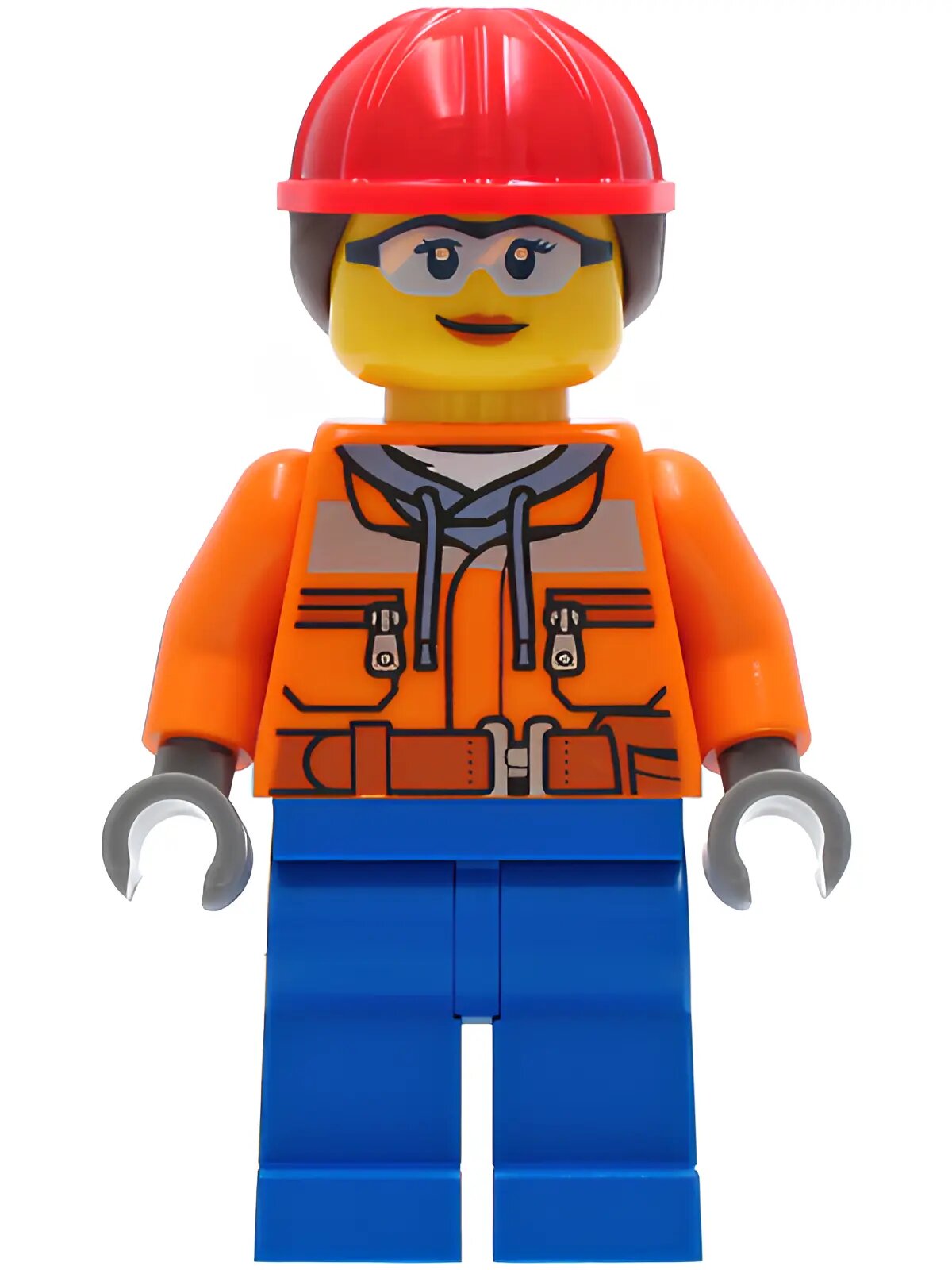 Минифигурка Lego Construction Worker - Female, Orange Safety Jacket cty1272 N