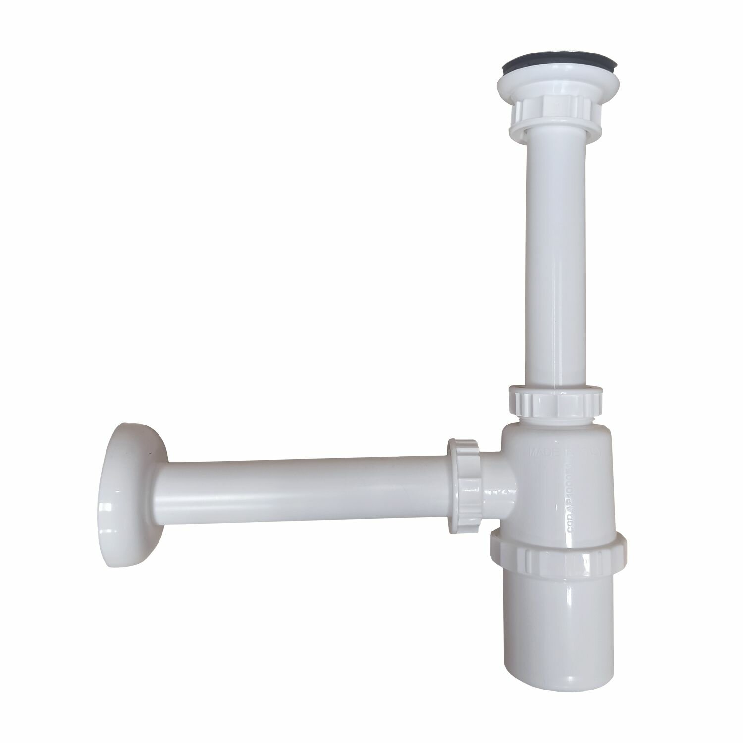 Итальянский сифон для кухонной мойки с круглым переливом WISENT WGER015