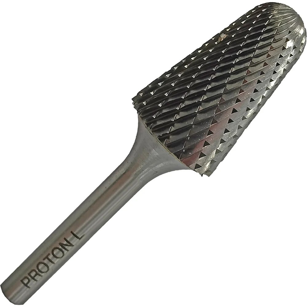 PROTON Борфреза твердосплавная сфероконическая 10х6х25х45R, тип L, (D 10 хв.6) УТ-00000793
