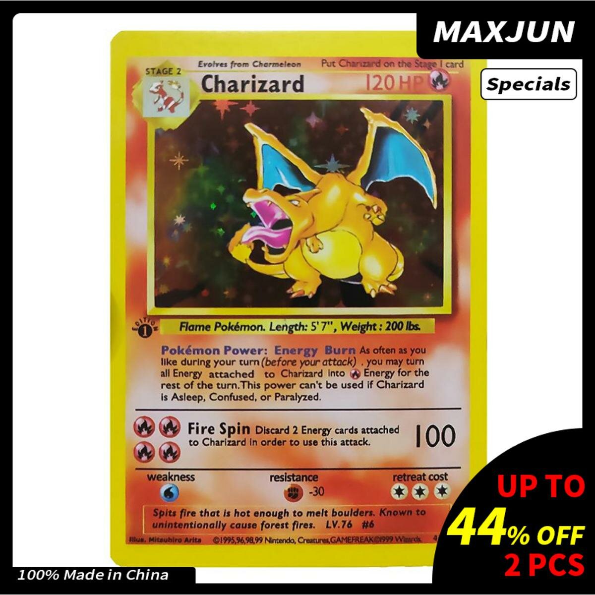 Пикачу DIY 1996 года Покемон Английские карты Покемон Флэш-карты Ограниченная коллекция игр Charizard Карточки Подарочны