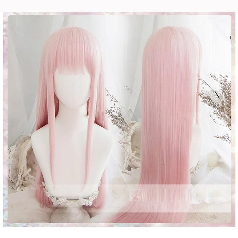 Синтетический парик DARLING in the FRANXX 02 Zero Two розовый 100 см wig only