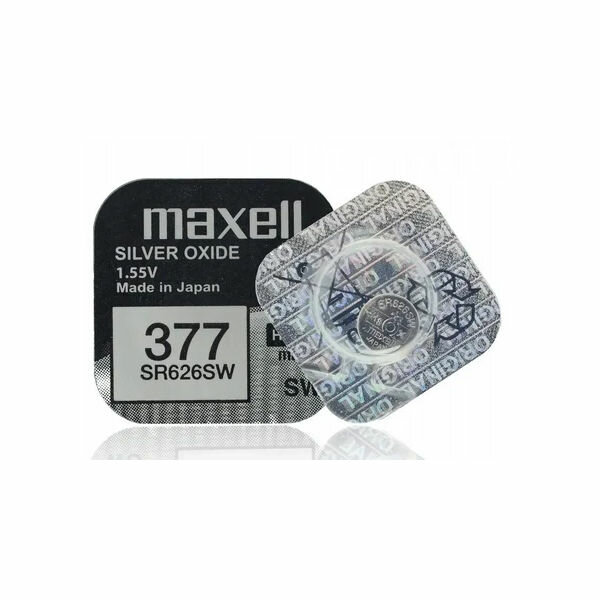 Батарейка для часов Maxell оксид-серебряная SR626 SW (377, SR66, G4) (бл1)