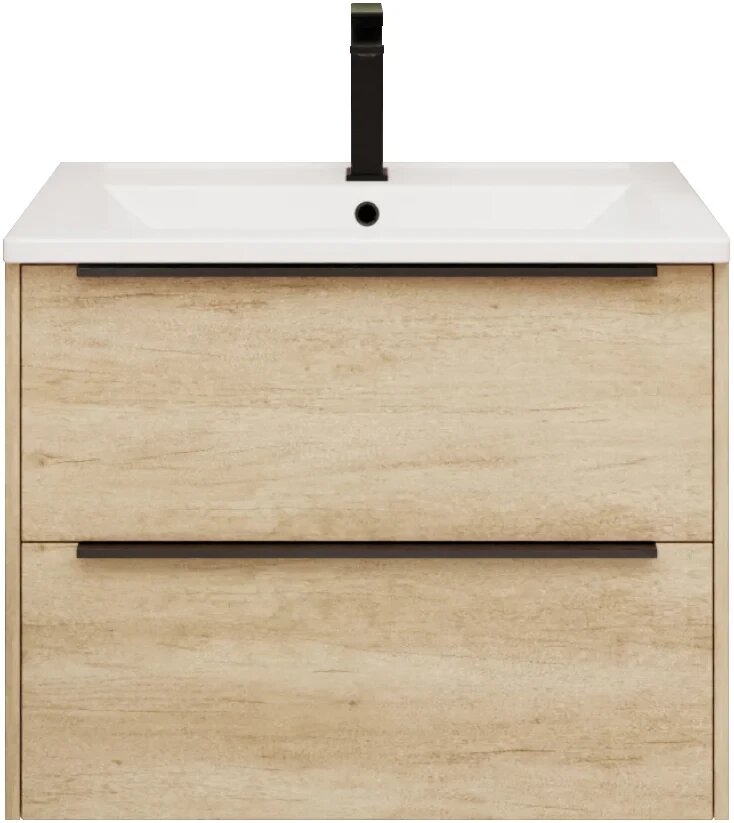Тумба под раковину La Fenice Tesoro FNC-01-TES-DNN-100-2 98,8 см, подвесная, дуб небраска