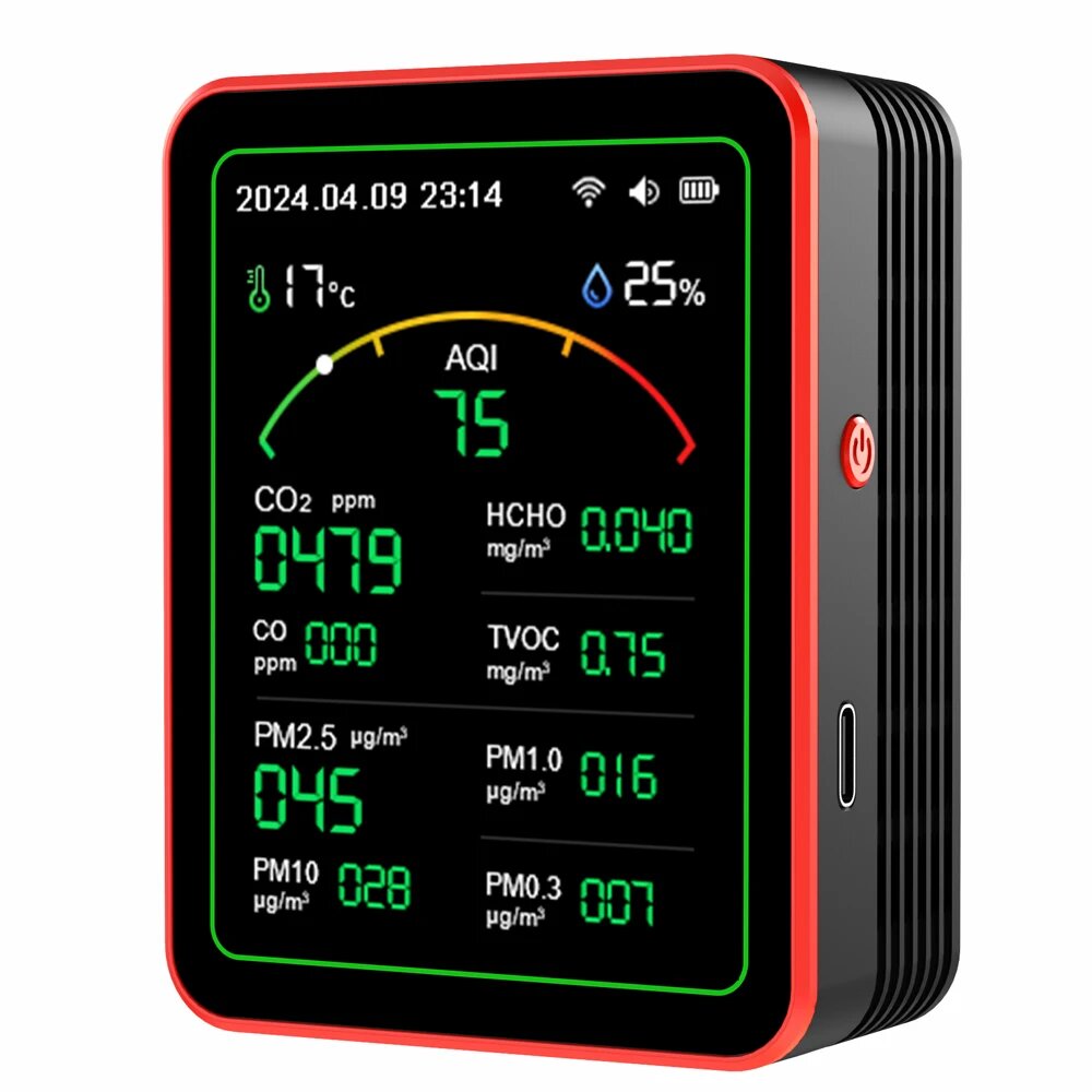 Монитор качества воздуха ZHIGE Smart Life 15 в 1, Цвет: B)15in1 air monitor
