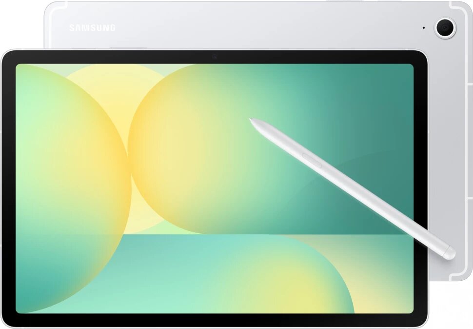 Планшет Samsung Galaxy Tab S10 FE 1580 (2.9) 8C RAM12Gb ROM256Gb 10.9" TFT 2304x1440 5G 1Sim eSIM Android 15 серебристый 13Mpix 12Mpix BT WiFi microSD 1Tb 8000mAh